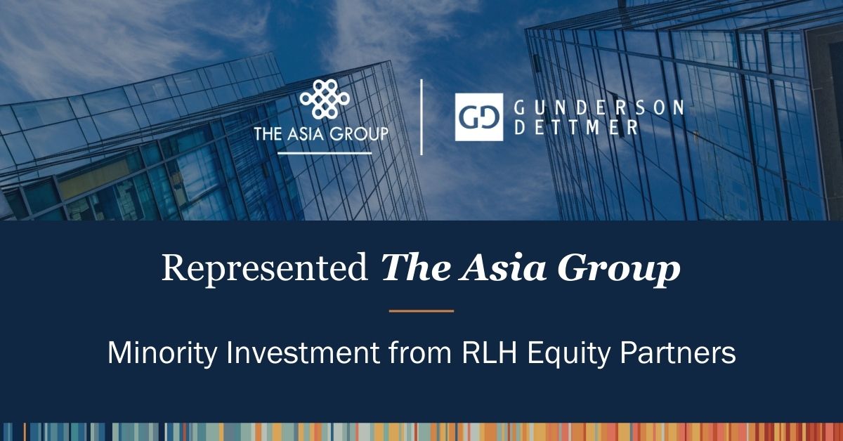 The Asia Group Announces Minority Investment from RLH Equity Partners ...