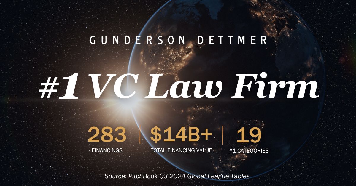 Gunderson Dettmer Leads Q3 2024 PitchBook Global League Tables | Gunderson Dettmer Stough ...