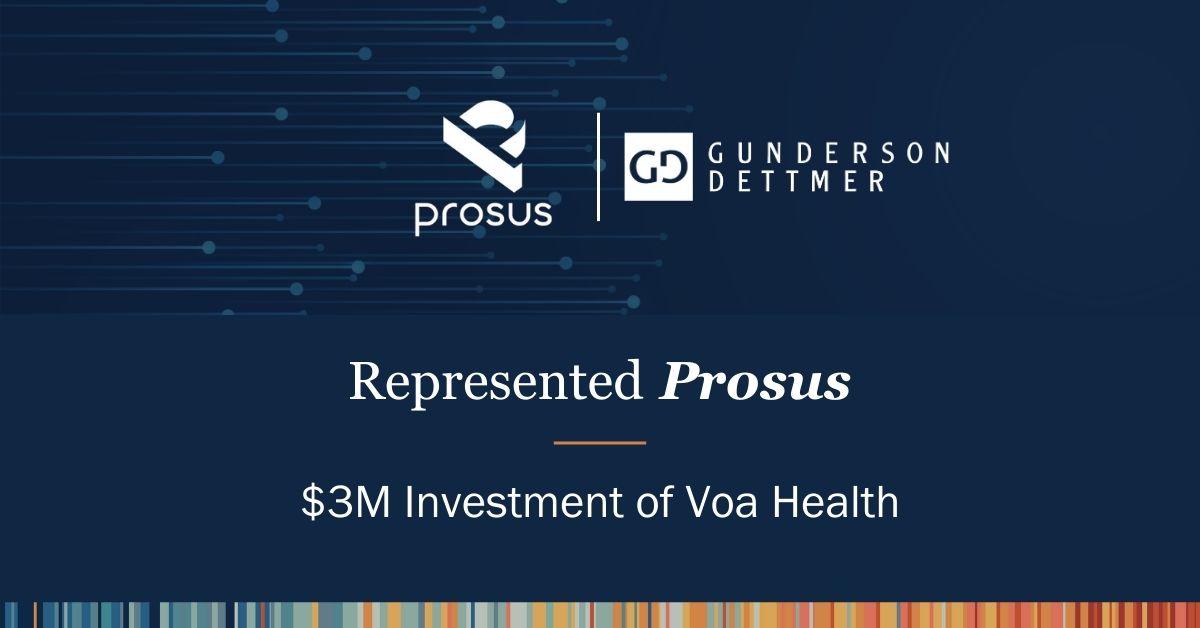 Prosus Ventures Invests in Voa Health | Gunderson Dettmer Stough ...