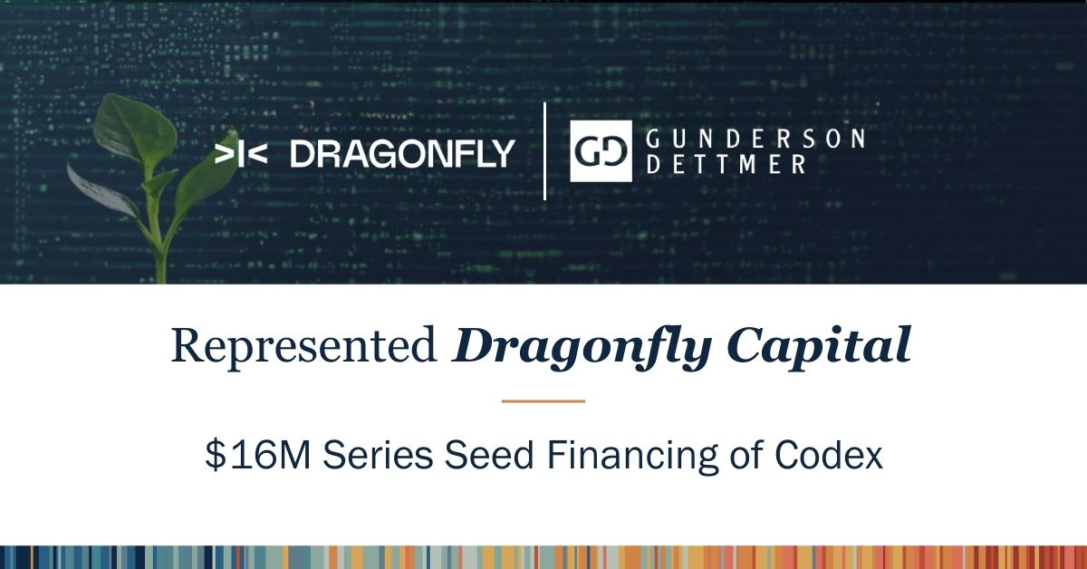 Dragonfly Capital Leads $16M Financing of Codex | Gunderson Dettmer ...