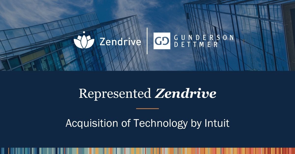 Gunderson Dettmer Advises Zendrive in Acquisition of Technology by ...