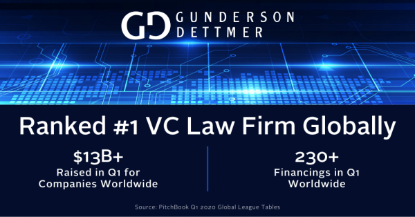 Gunderson Dettmer Named PitchBook’s Most Active Venture Law Firm Globally for Q1 2020 ...