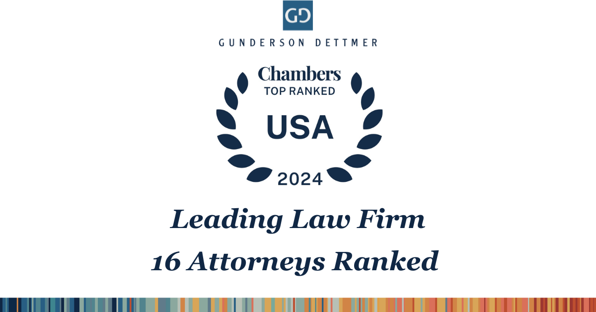 Gunderson Dettmer Practice Areas and Partners Recognized by Chambers USA in 2024 Guide ...