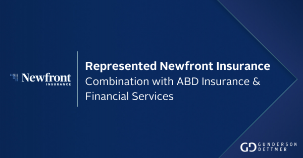 Newfront Insurance Combination Agreement with ABD Insurance and ...